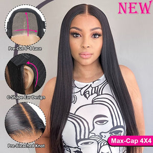 Superlove Max-cap Wear Go Glueless Pre-Cut 20 inch Straight Wig ...