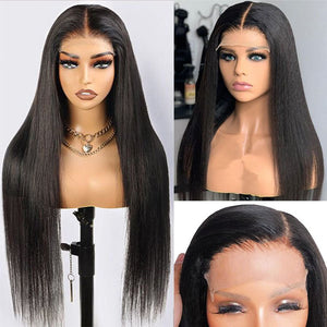 ReadytoGo Glueless 3 Way Straight Closure Wig 100% Brazilain Human Hair ...