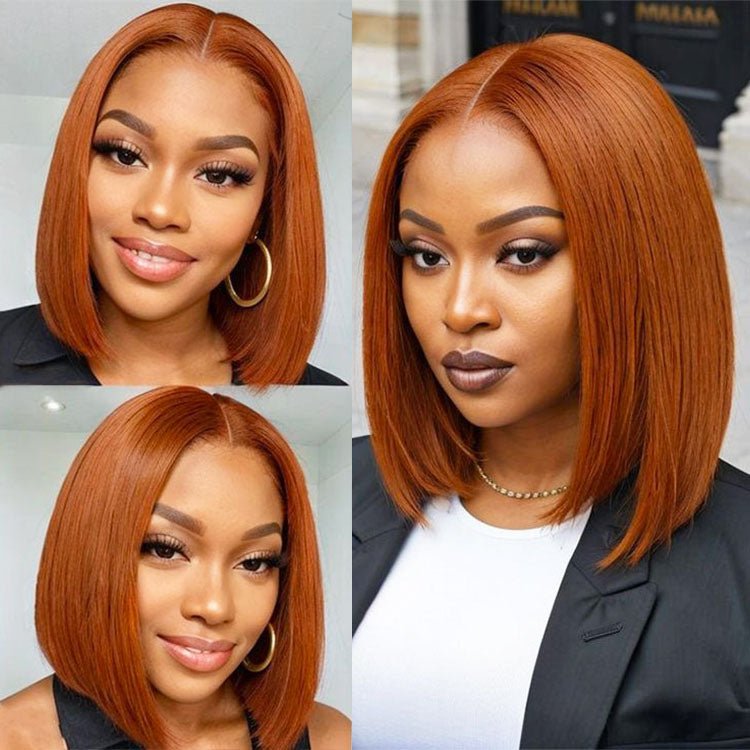 Superlove Hair 13x4 Lace Orange Ginger Bob Wig Superlovehair